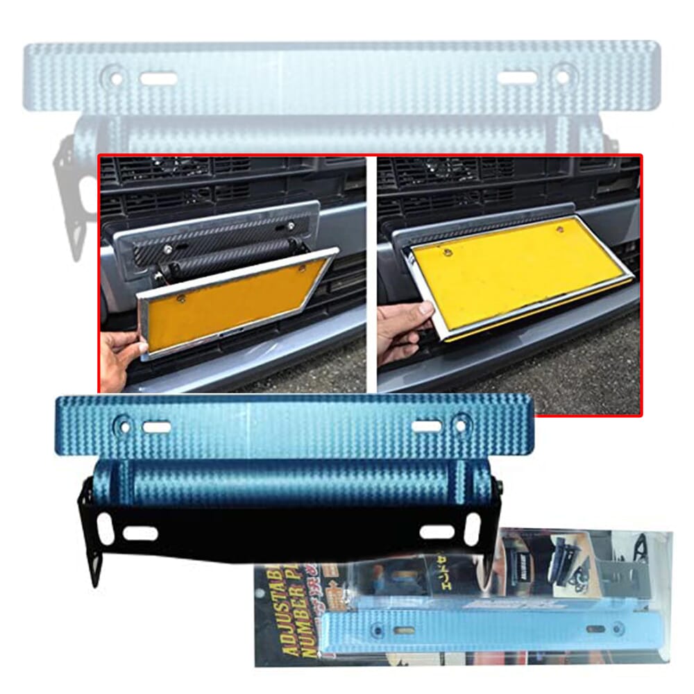 Adjustable Number Plate Bracket - Light Blue Color | Daraz.lk