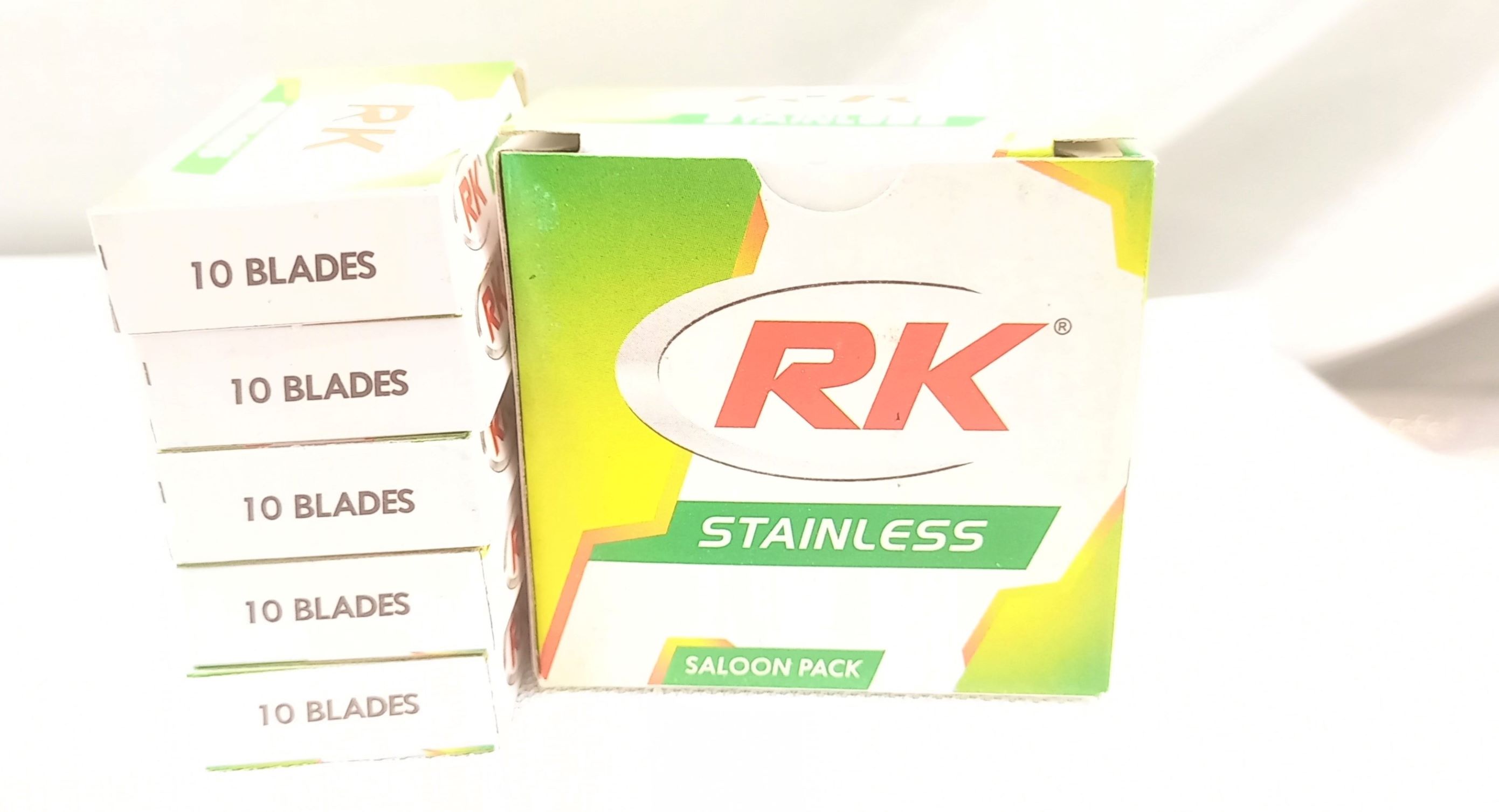 RK Stainless Blades Salon Pack Shaving Blades for Men 10 blades X 5 (50 ...