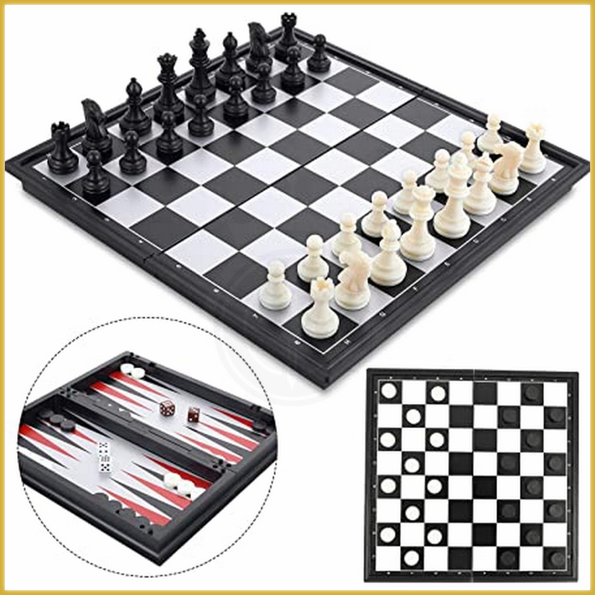 Chess set Brain Games Toy / 3 in 1 Chess Game | Daraz.lk