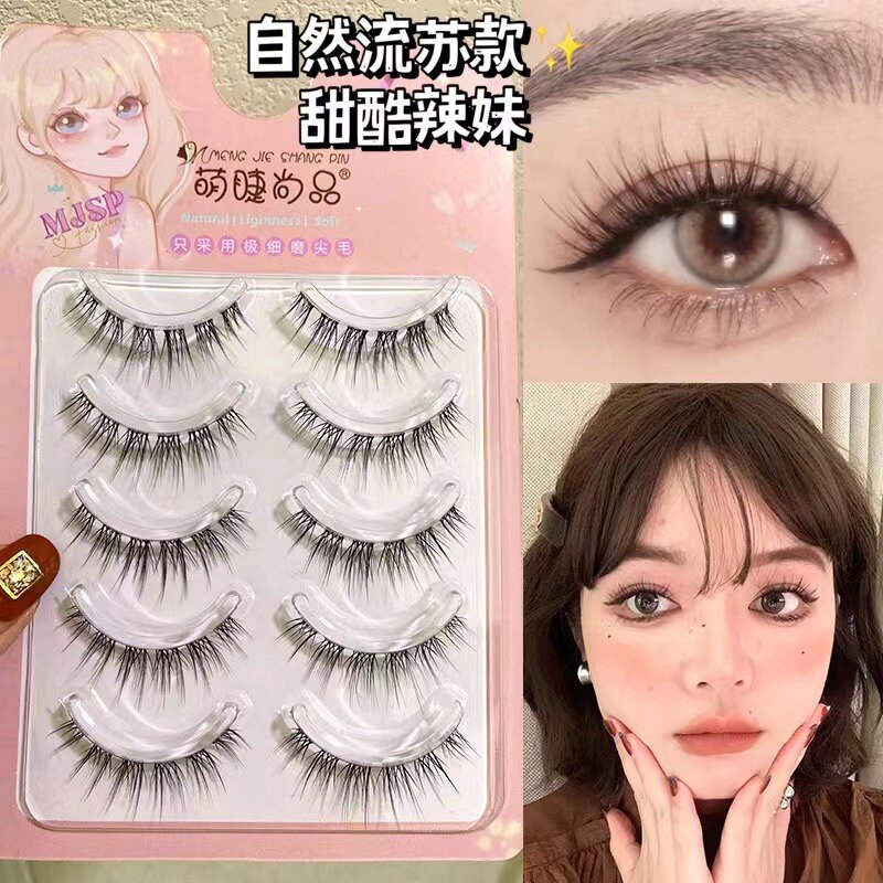5 Pairs 3D Fairy Princess Comics False Eyelashes Natural Transparent ...