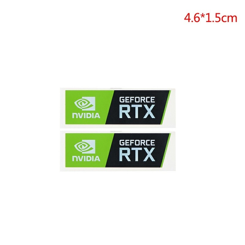 2pcs NVIDIA GEFORCE GTX RTX G-Sync Radeon Vinyl Sticker Label Tag For ...