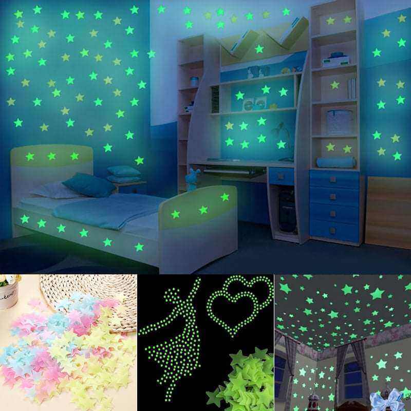 Radium Star Pieces Stars stickers 30 pcs Glow in Dark Toys Luminous ...