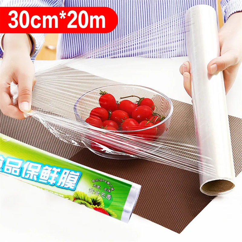 【HOT】 1PC PE Household Disposable Food Cling Film Food Plastic Wrap For ...