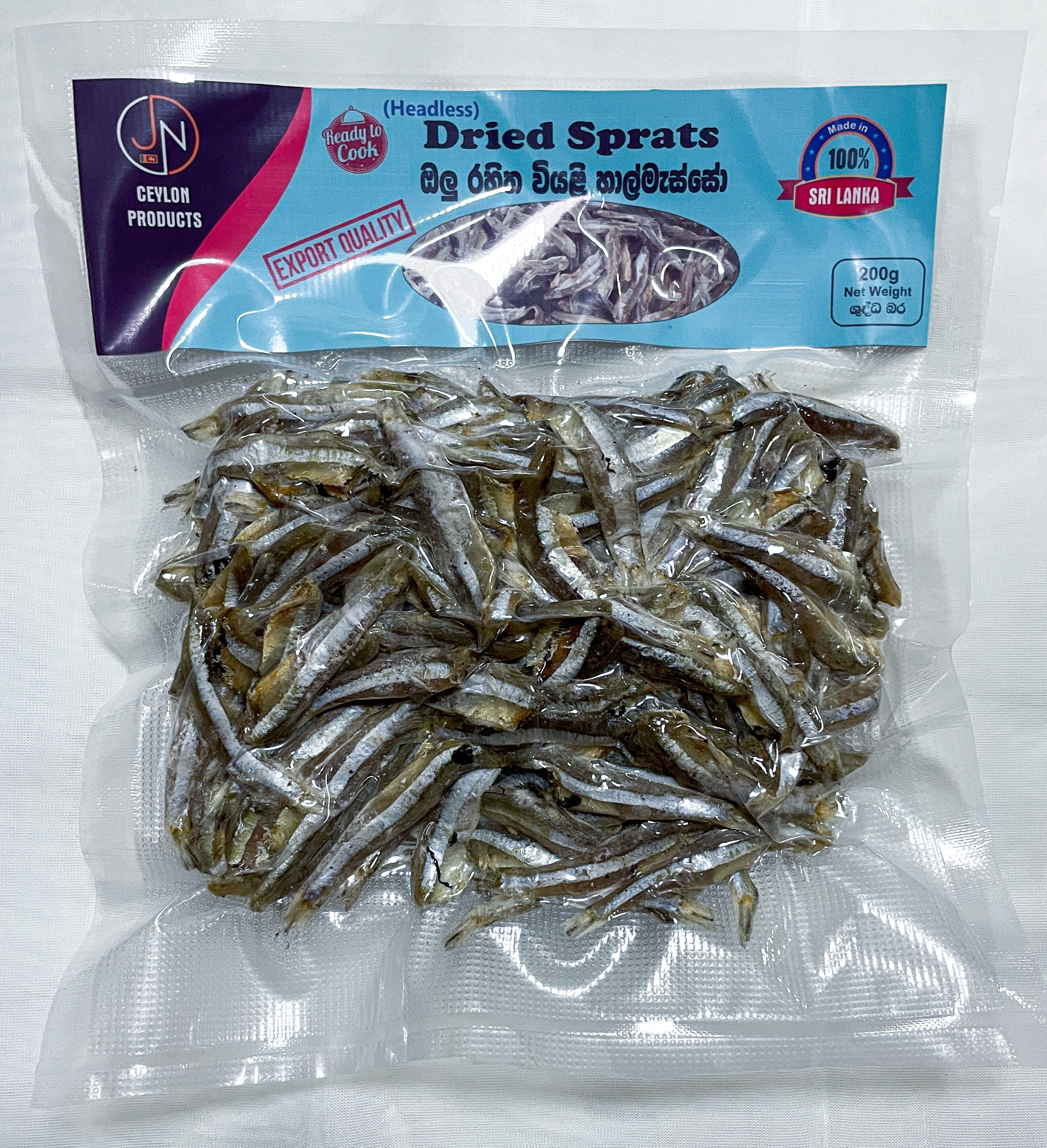 Headless Sprats 200g හිස නැති හාල්මැස්සන් 200g | Daraz.lk