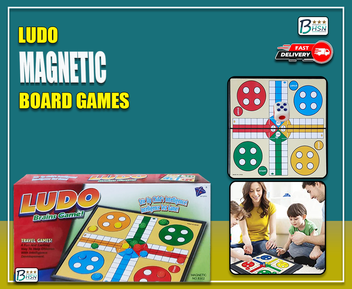 Ludo Folding Magnetic Board Game (18 x 18 cm) | Daraz.lk