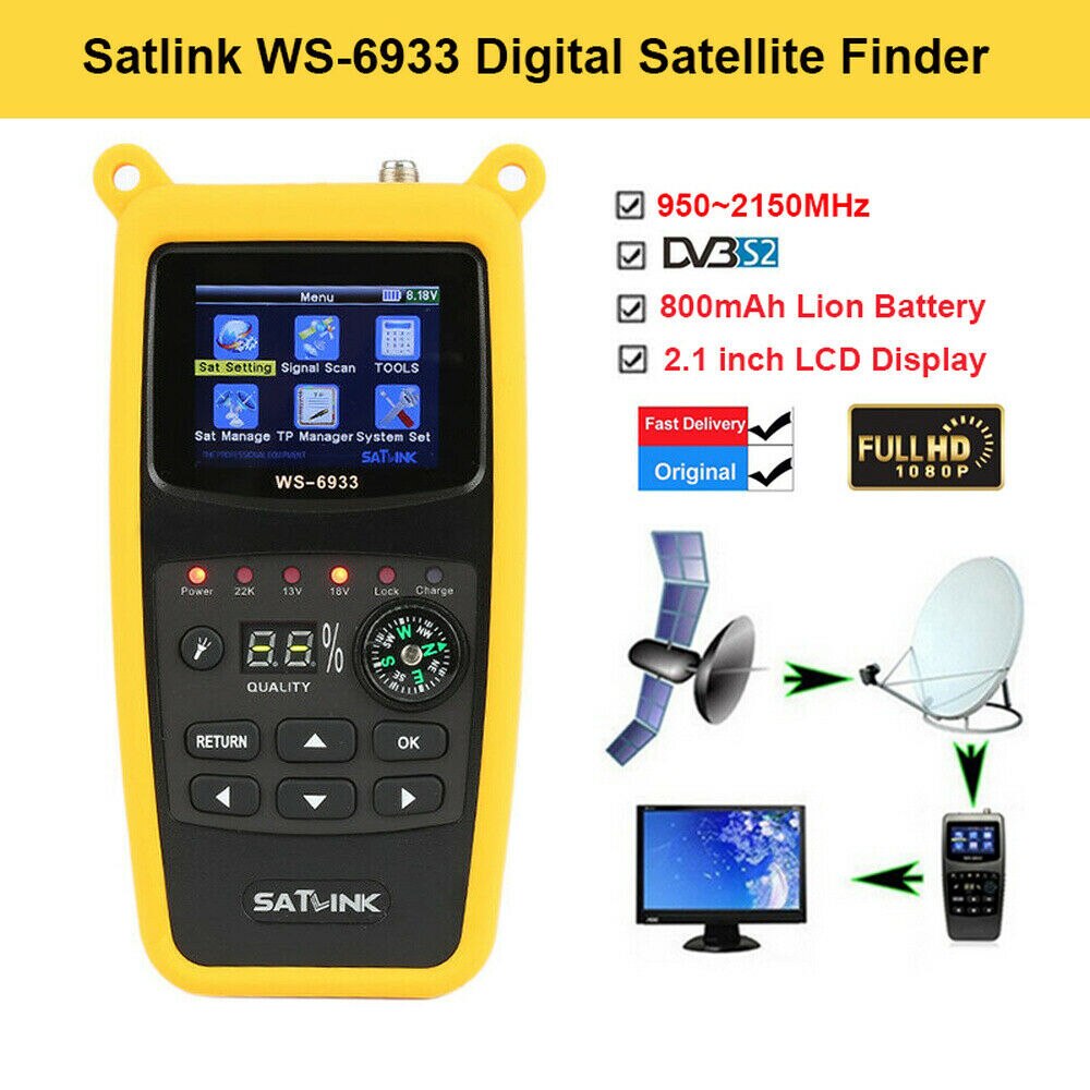 SATLINK WS6933 Digital Satellite Finder Meter with Compass Digital ...