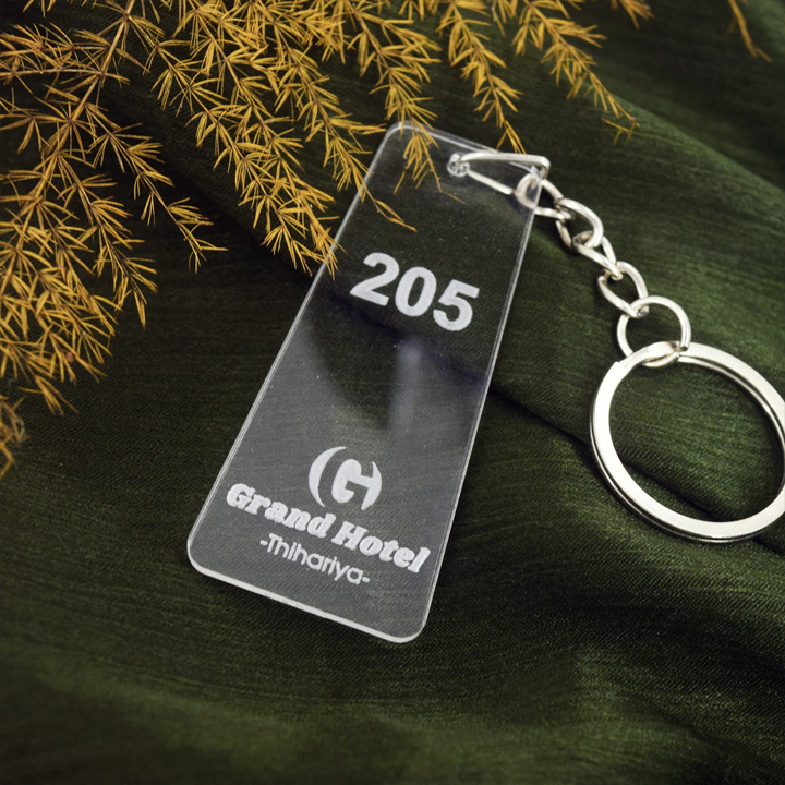 Personalized hotel key tag, Keychain with your logo and room number ...