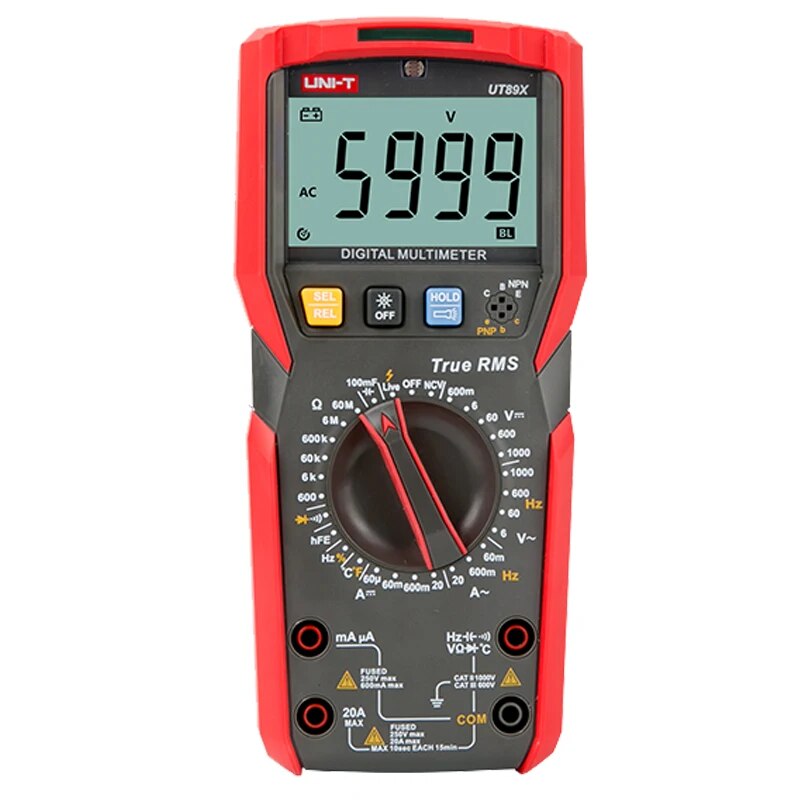 UNI-T UT89X UT89XD Professional Digital Multimeter True RMS NCV 20A ...