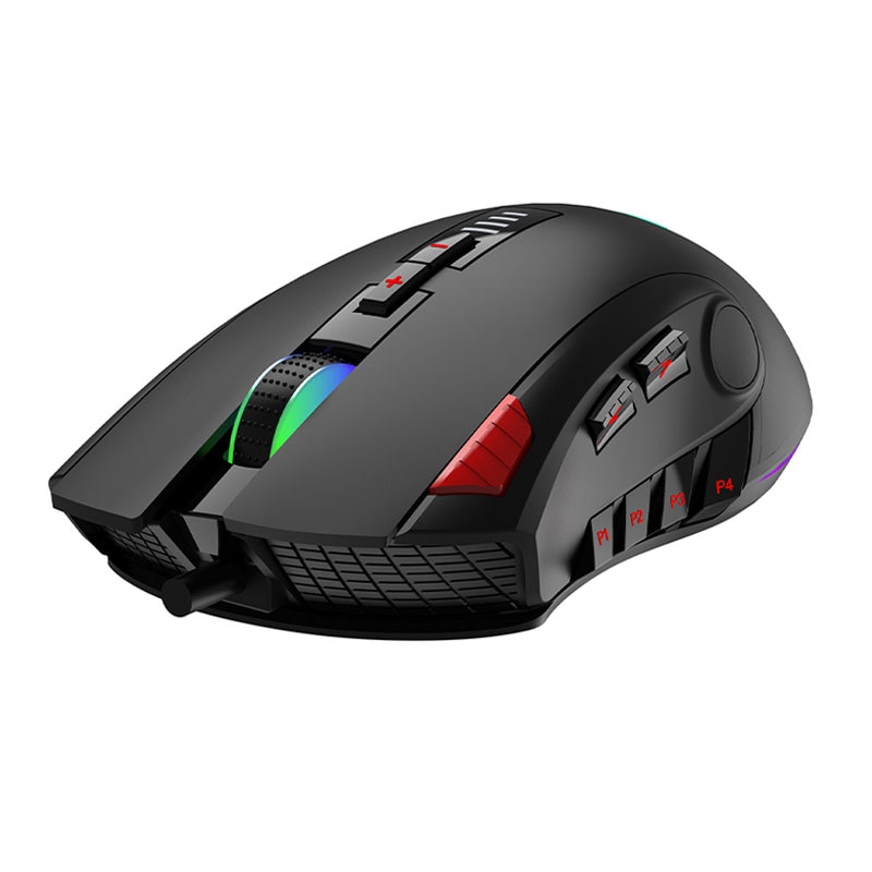 AULA H512 RGB Backlight Gaming Mouse 12 Buttons Programming 5000 DPI Optical USB Wired Mouse ...