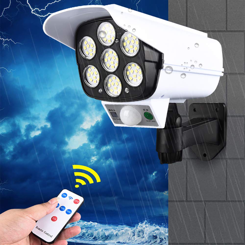 2 In1 Solar Powered Light Security Simulation Fake Dummy Camera Solar ...