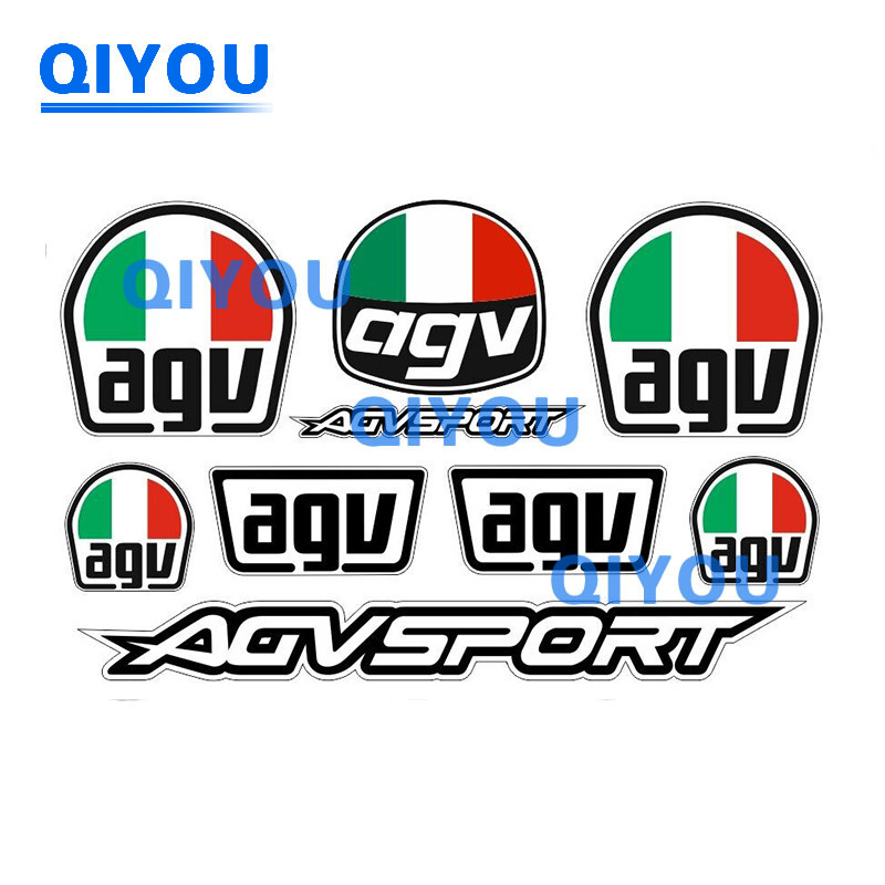AGV Helmet PVC Decal Set Car Stickers Vinyl Graphic Adhesive Kit Laminated Motorcycle Laptops ...