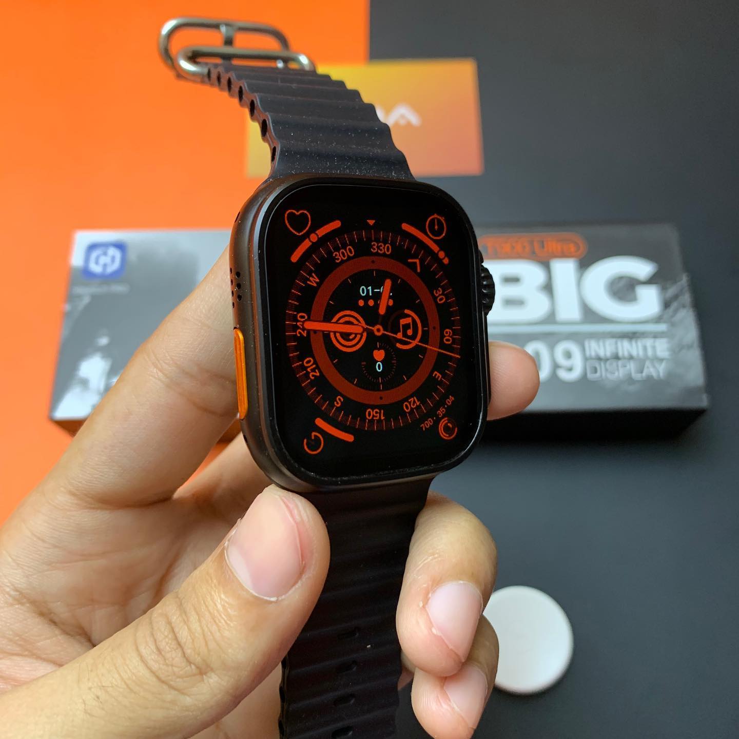 Buy Black T900 Ultra Big Smart Watch Series 8 Ultra 2023 Smartwa