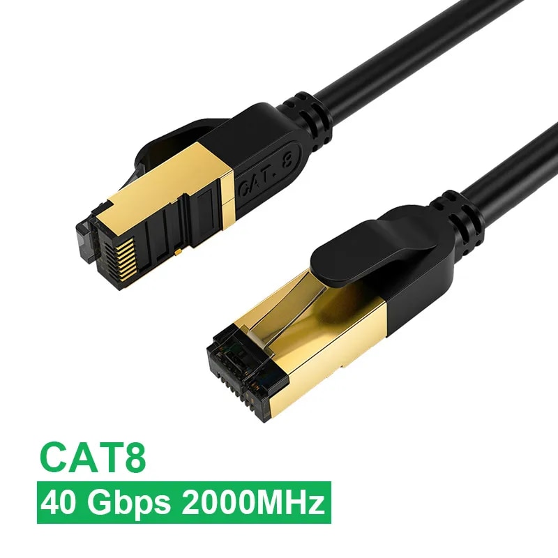Gaming High Speed Ethernet Cable Cat8 40Gbps 2000MHz Internet Network ...