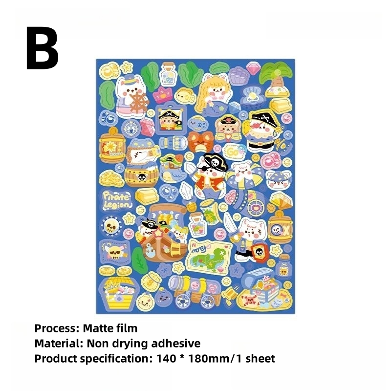 Jungle Rule Series Self-adhesive Stickers, Cartoon Cute Hand Tent ...