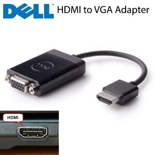 Dell Hdmi to VGA 720p 1080p Full HD 4K plug & play Converter Adapter ...