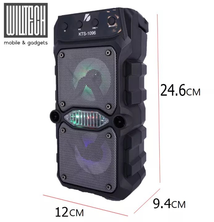 KTS-1096 Wireless Portable Bluetooth Speaker With LED Light Support Mic ...