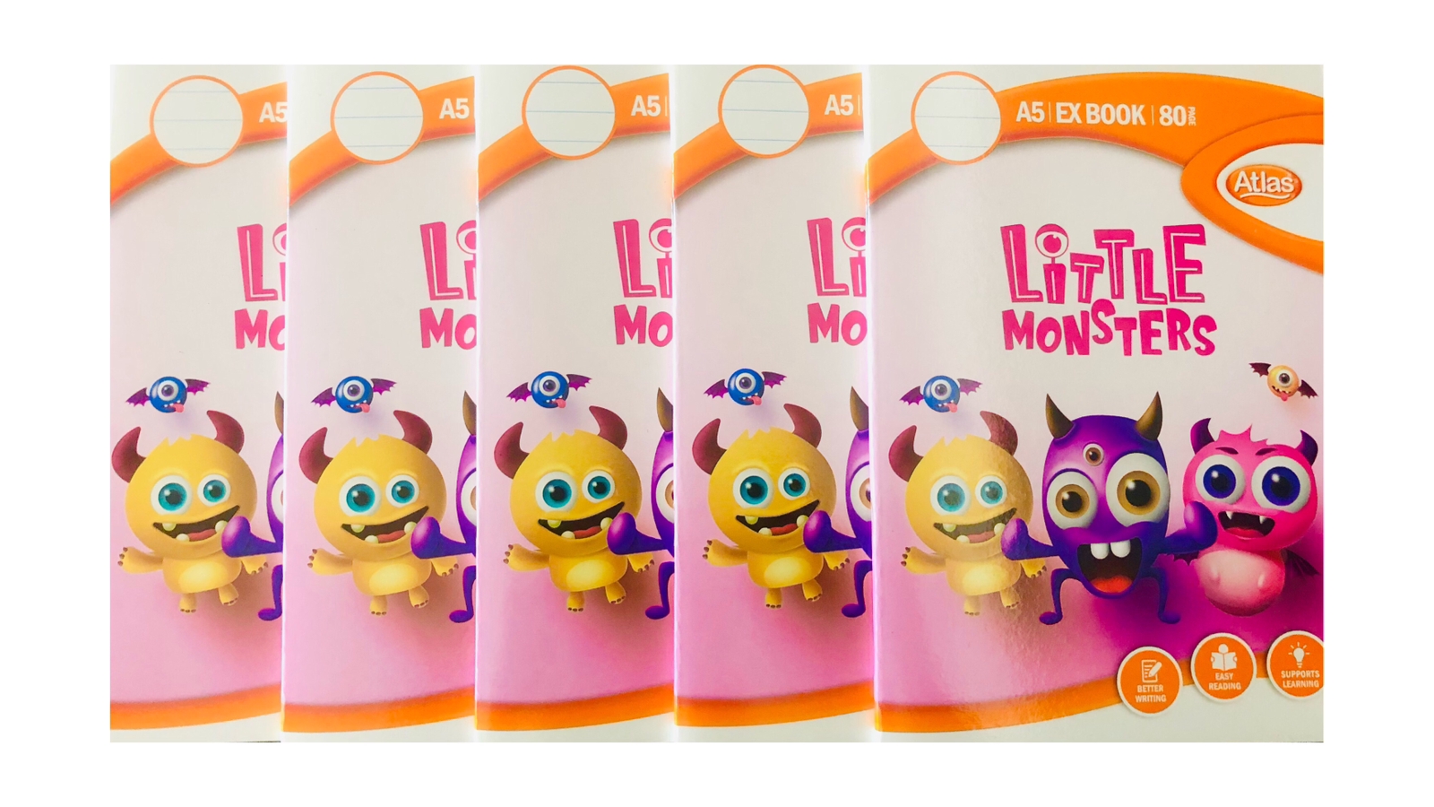 Atlas Exercise 80 Pages 5 Book Pack ( Single Ruled / Square Ruled ...