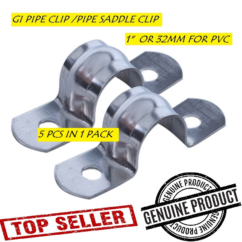 Gi clip 1 inch 32mm saddle pvc clip plumbing hose 5 pcs in 1 pack ...