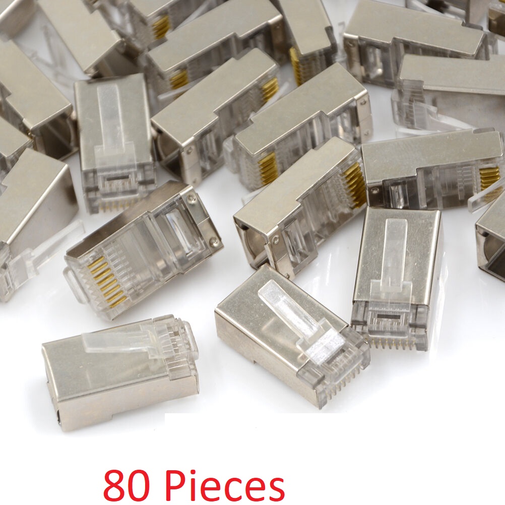 RJ45 Pass Through Shielded 8P8C Network Modular Plug Connector | Daraz.lk