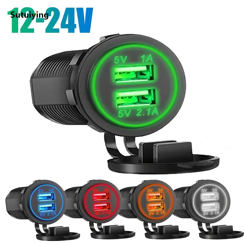 Sutuiying Dual USB Car Charger 24V3.1A with LED Display Waterproof ...