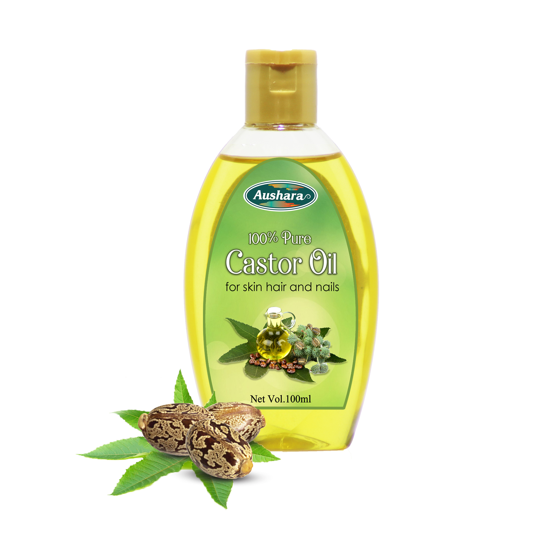 AUSHARA 100% Pure Castor Oil - 100ml | 250ml | Daraz.lk