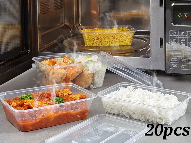 Plastic Food Container Microwave Safe (750ml) 20 Boxes | Daraz.lk
