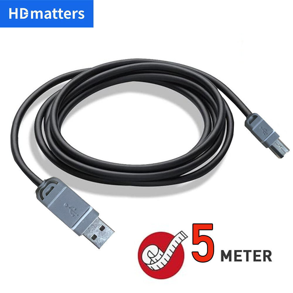 USB Printer cable Ultra long 5M USB 2.0 A male to B male printer cable ...