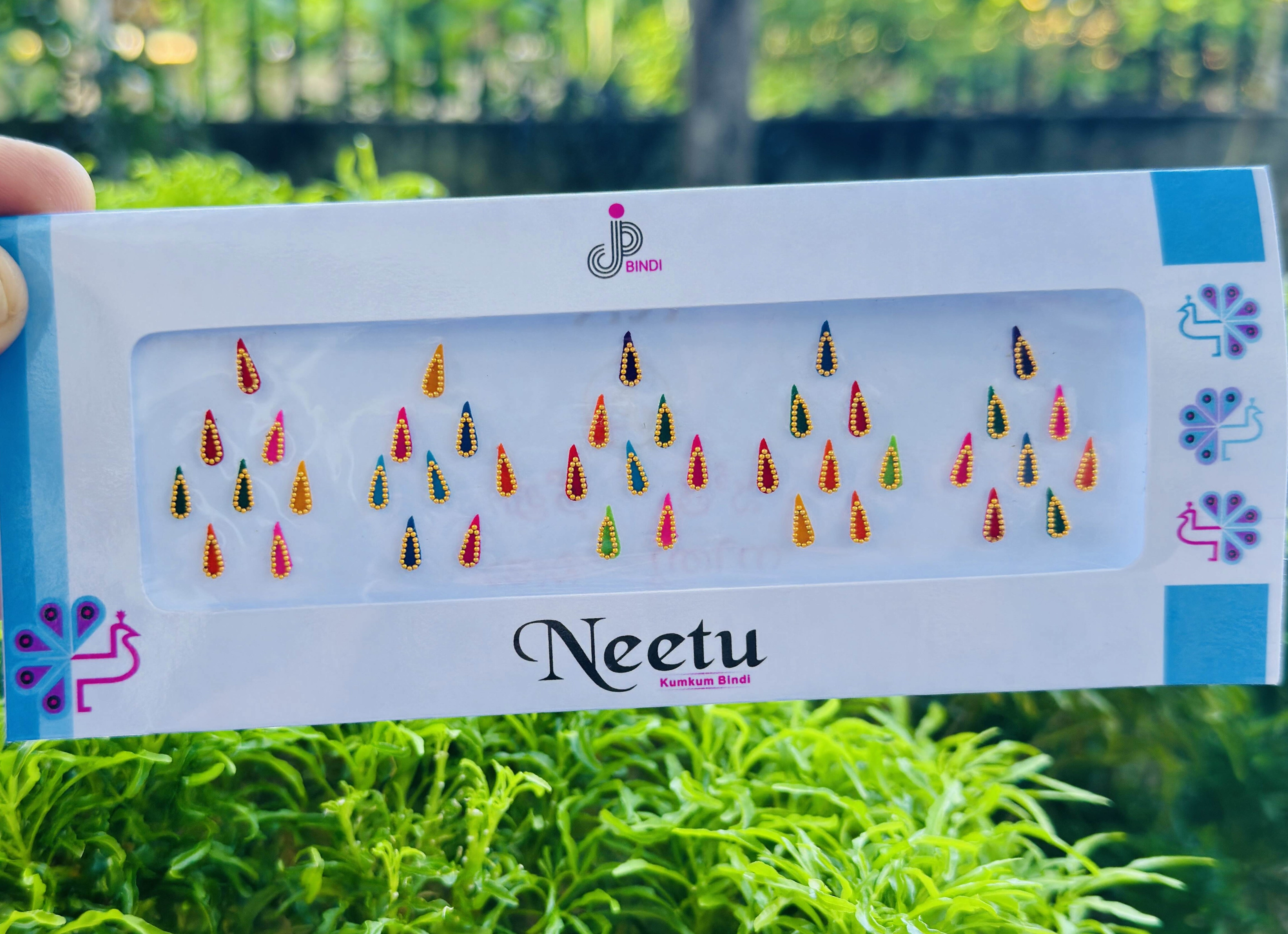 ESH Multi color Simple Plain small water drop Pottu Forehead, Kumkum ...