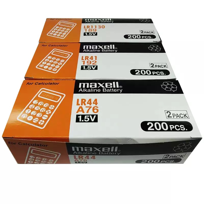 10 pcs x Maxell LR 44 (A76) 1.5v button cell Lithium battery for ...