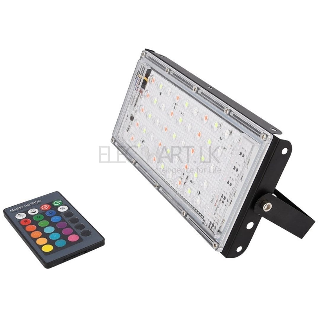 LED Spotlight Outdoor RGB Panel Floodlight 50W | Daraz.lk