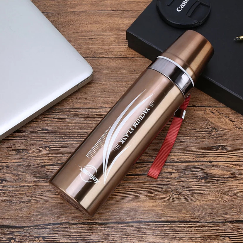1000ml Tumbler Insulated Water Bottle Portable Vacuum Flask for Office Tea Milk Coffee Mug ...