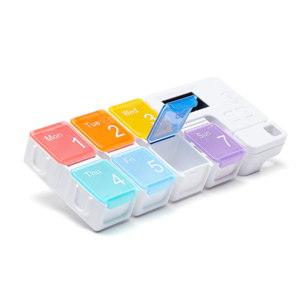 Smart 7-Day Pill Organizer Timing Reminder Medicine Storage Weekly Drug ...