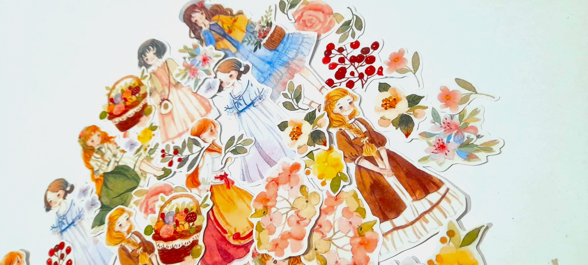 47pcs , Journal Stickers Cute Girl stickers | Daraz.lk