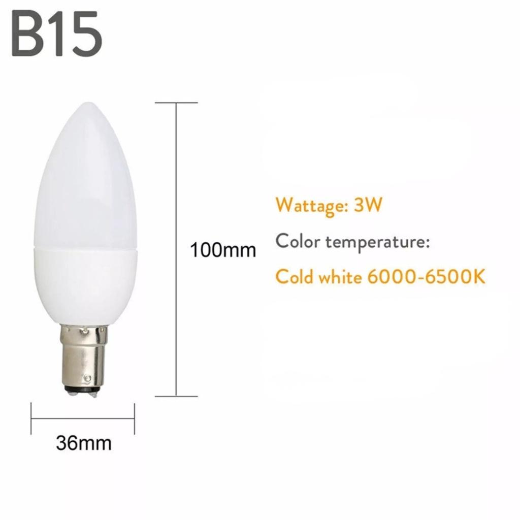 LED Candle Light Bulbs E14 E27 B15 B22 Chandelier Lamp | Daraz.lk