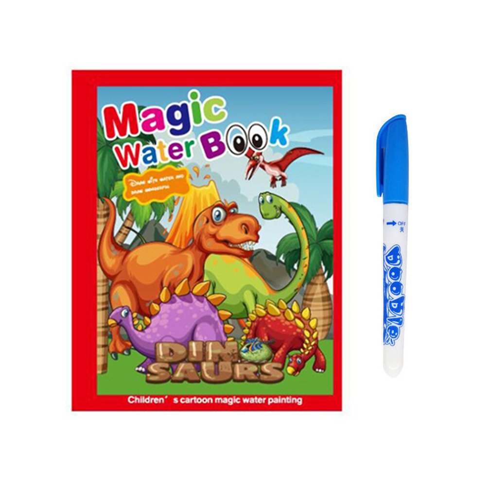 1 Book + 1 Pen Reusable Coloring Book Magic Water Painting Book Sensory ...