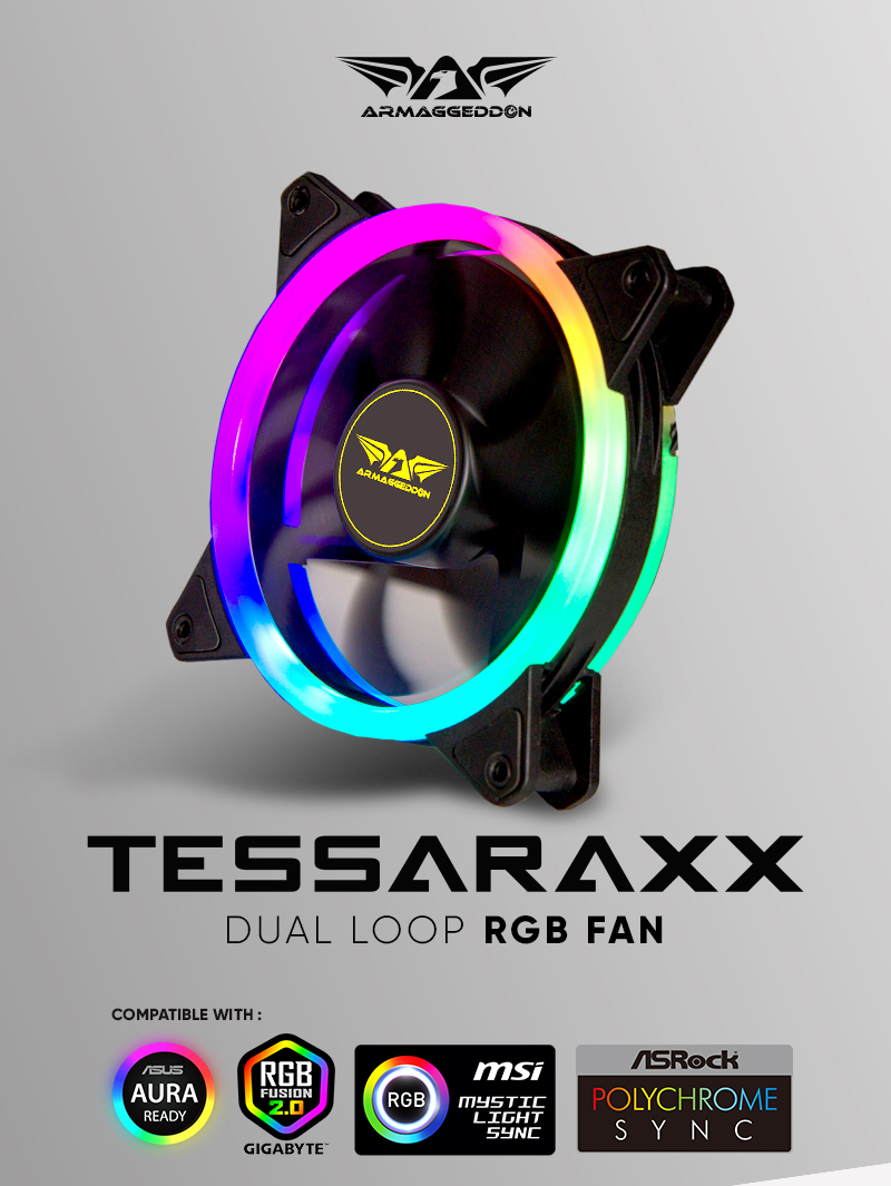 Armaggeddon-Tessaraxx Dual Loop ARGB Fan 14CM | Daraz.lk
