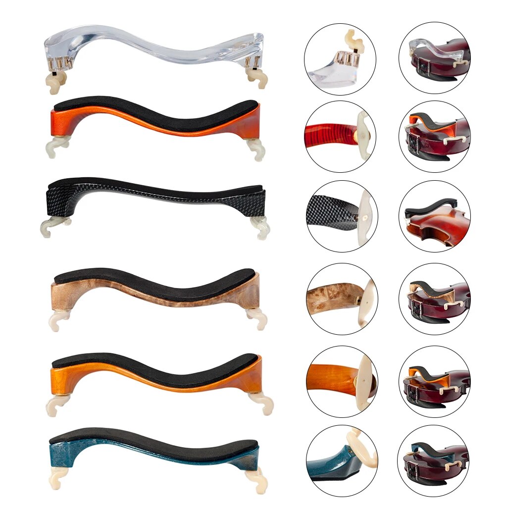 Adjustable 4/4 3/4 Violin Shoulder Rest Fiddle Pad Support Sponge 1/2 1 ...