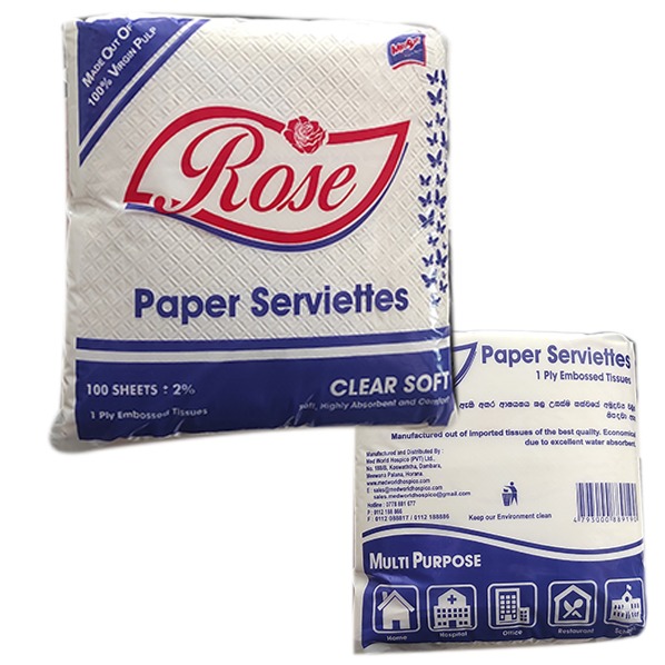RosevWhite Paper Serviette 20 Packet (100 Sheet) Bundle | Daraz.lk