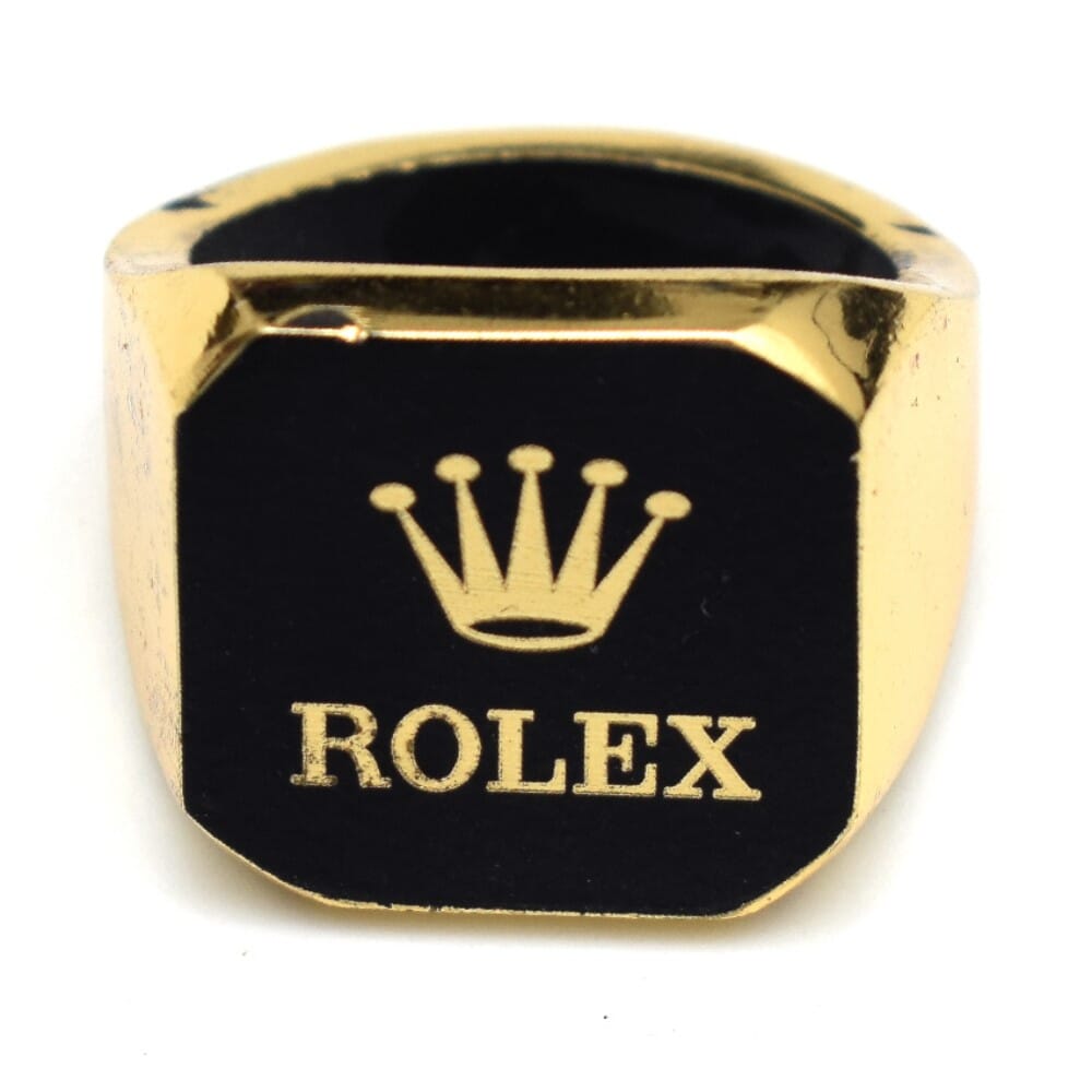 Rolex Engraved Premium Gold Ring | Daraz.lk