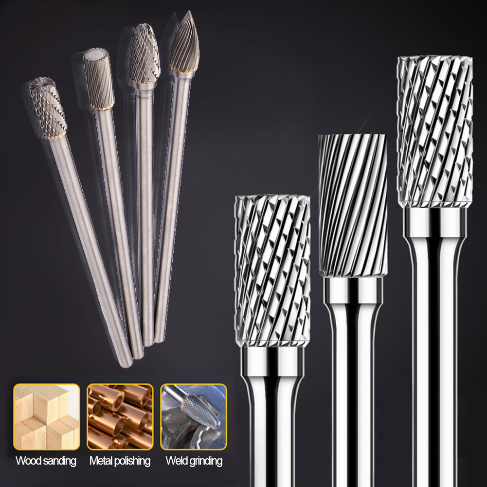 Janedreams 10cm Length Double Grooves Tungsten Carbide Rotary Files ...