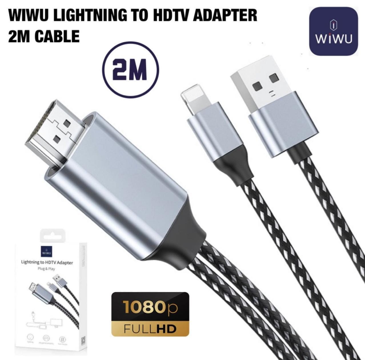 WIWU Lightning To HDTV Adapter 2m Cable | Daraz.lk