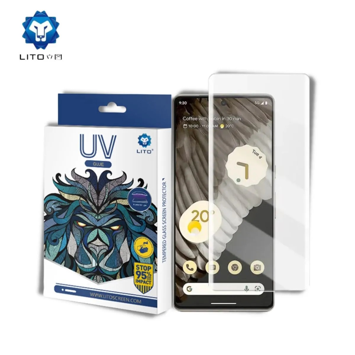 LITO UV Liquid Full Glue Tempered Glass Screen Protector for Google ...