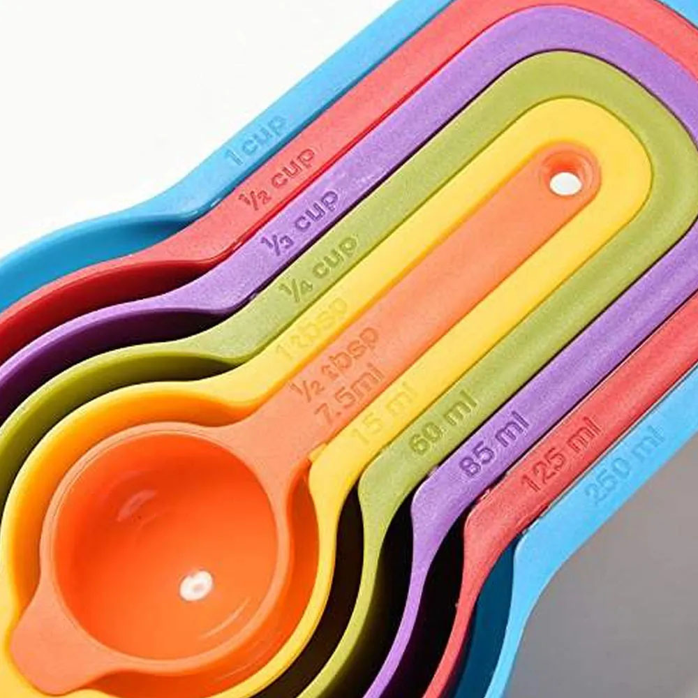 6 Pcs Measuring Spoon Set - Multicolor Measuring Cup ,Cake Baking ...