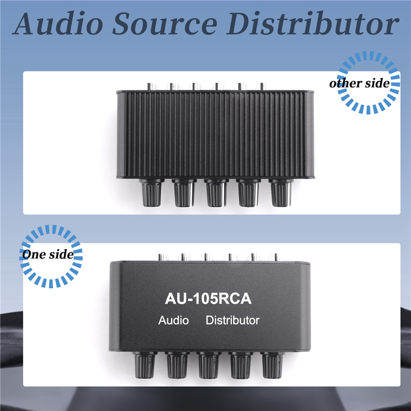 【Upgrade Your Style】 Stereo Audio Mixer 1 Input 5 Output Multi-Channel ...