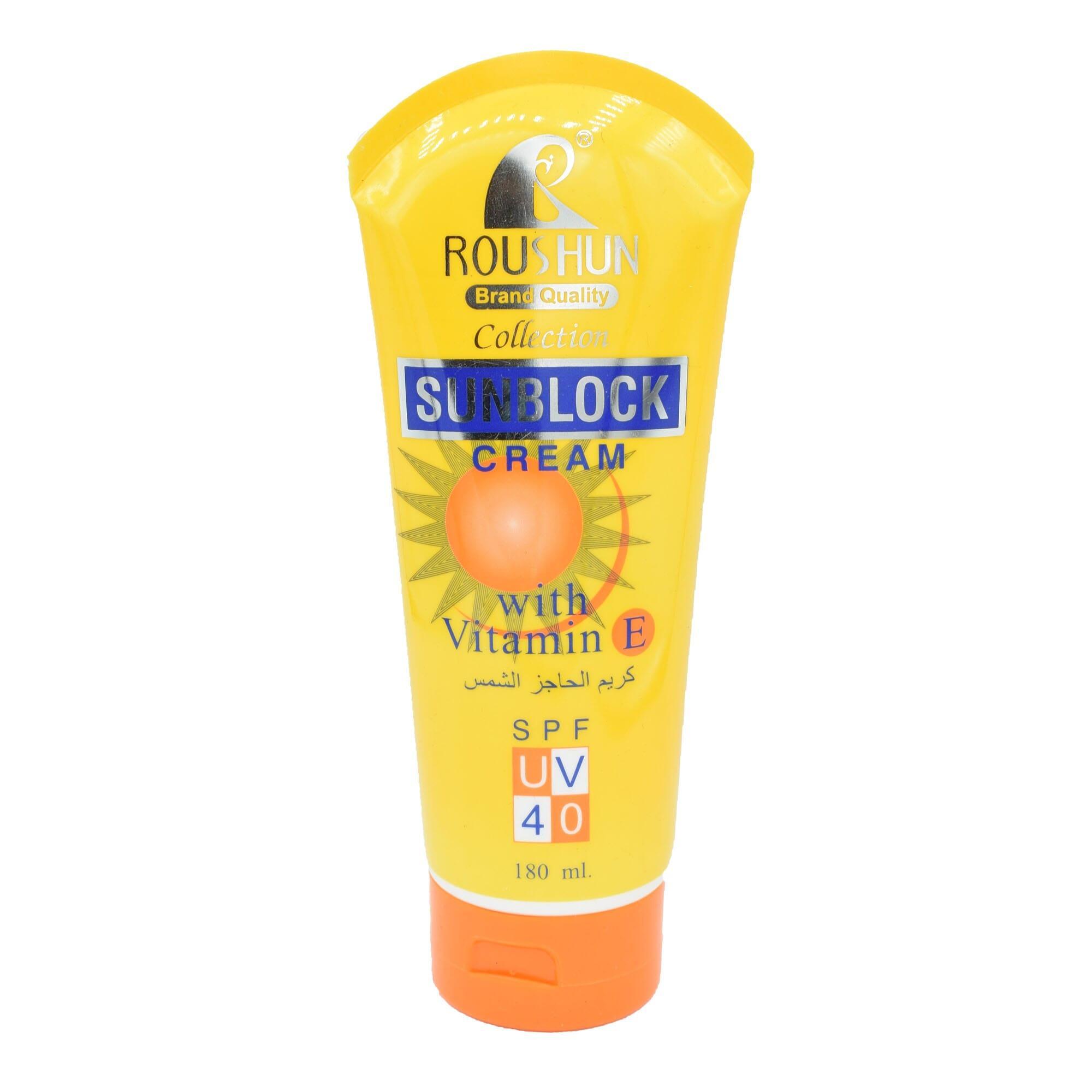 Roushun - Sunblock Cream With Vitamin E - Spf 40 180Ml | Daraz.lk