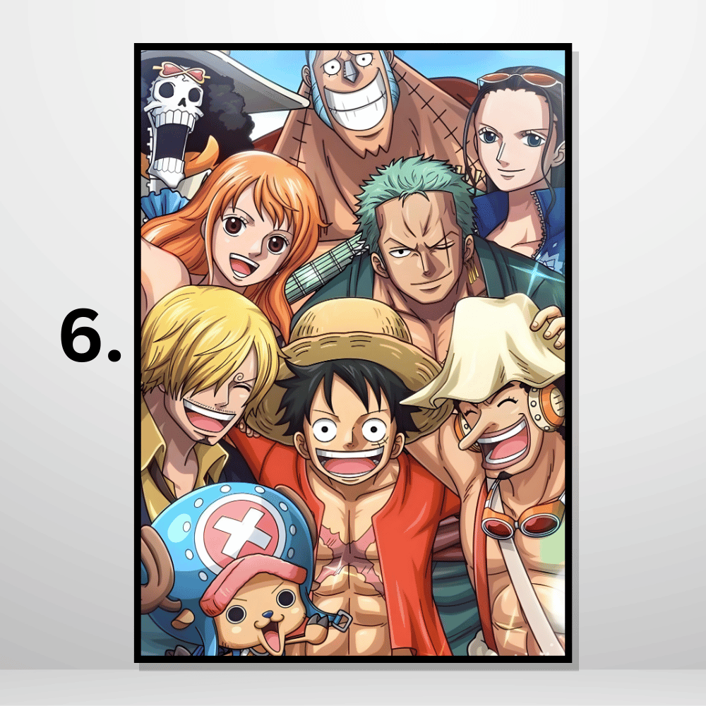 A3/A4 Size Framed wall posters Anime One Piece Luffy Zoro wall ...