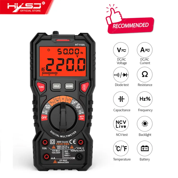 HABOTEST HT118E Digital Multimeter Auto Multi-meter 20,000, 58% OFF