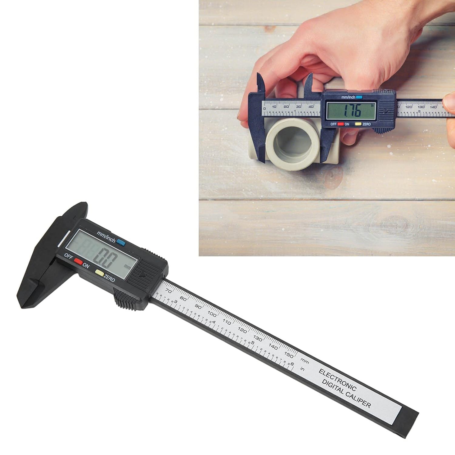 Electronic Digital Caliper, Carbon Fiber Composites Digital Caliper ...