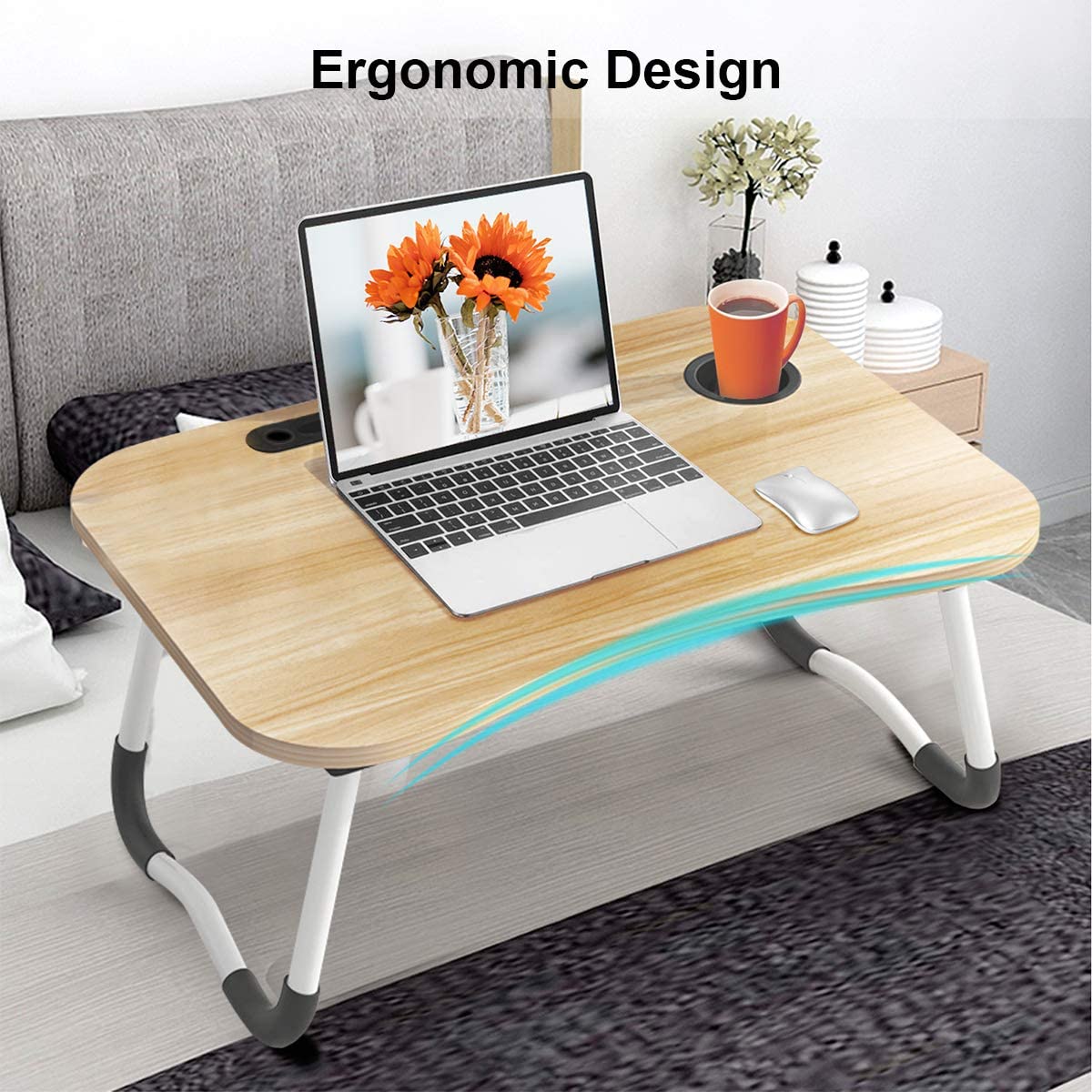 Laptop Desk Foldable Bed Table Portable Multi-Function Lap Bed Tray ...