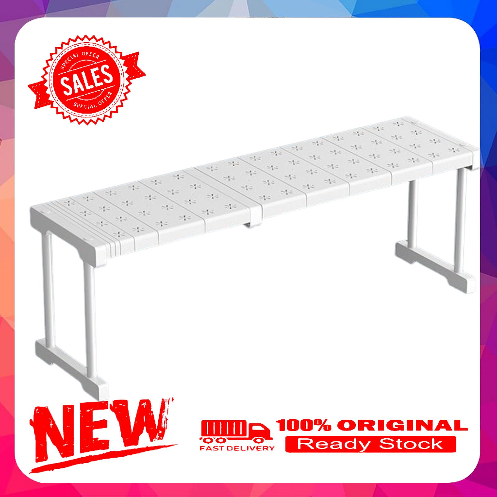 Carbon Steel Frame Rack Stackable Kitchen Pantry Cupboard Shelf ...